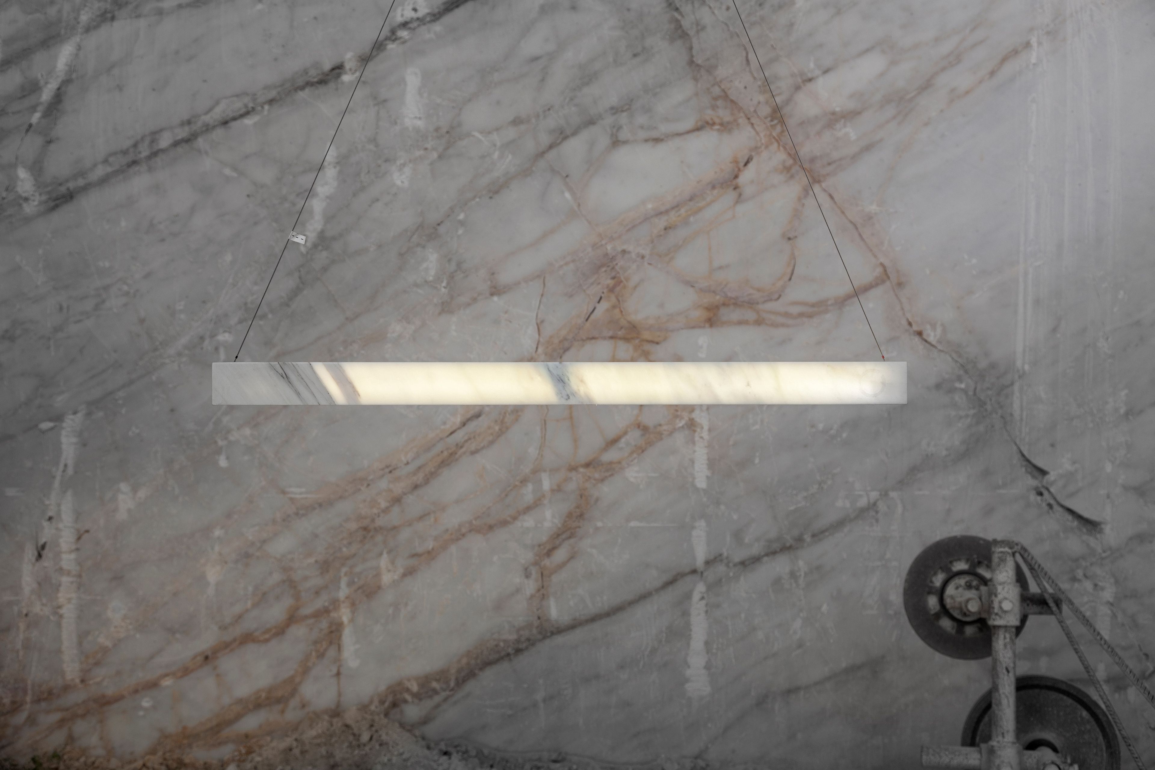 LED marble pendant lamp RAY OF A SILVER LINING By On Entropy