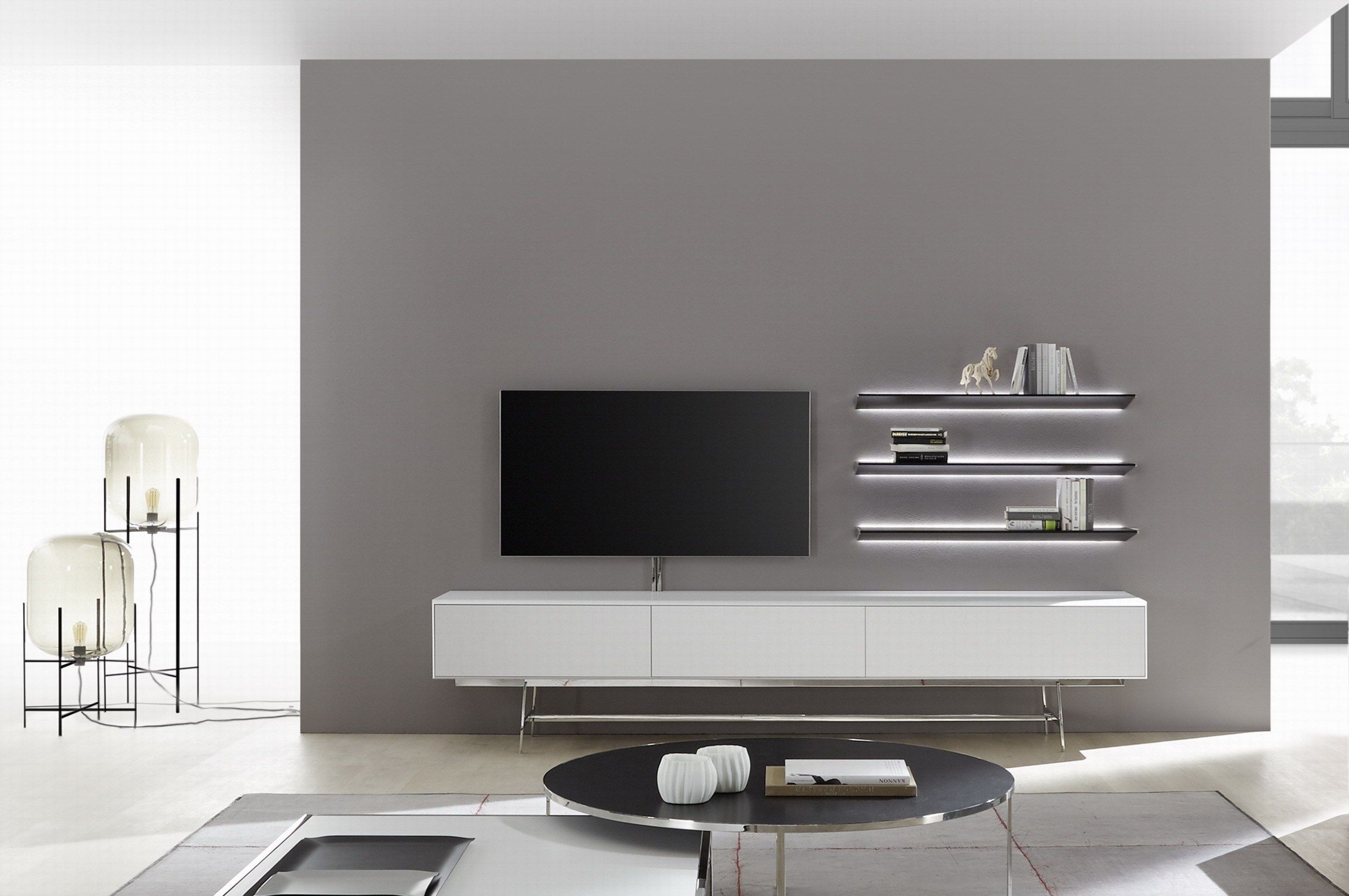 RAY Wall shelf / Wireless charger By YOMEI | design André Schelbach