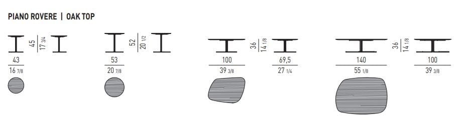 Coffee table RAYS By Minotti design Rodolfo Dordoni