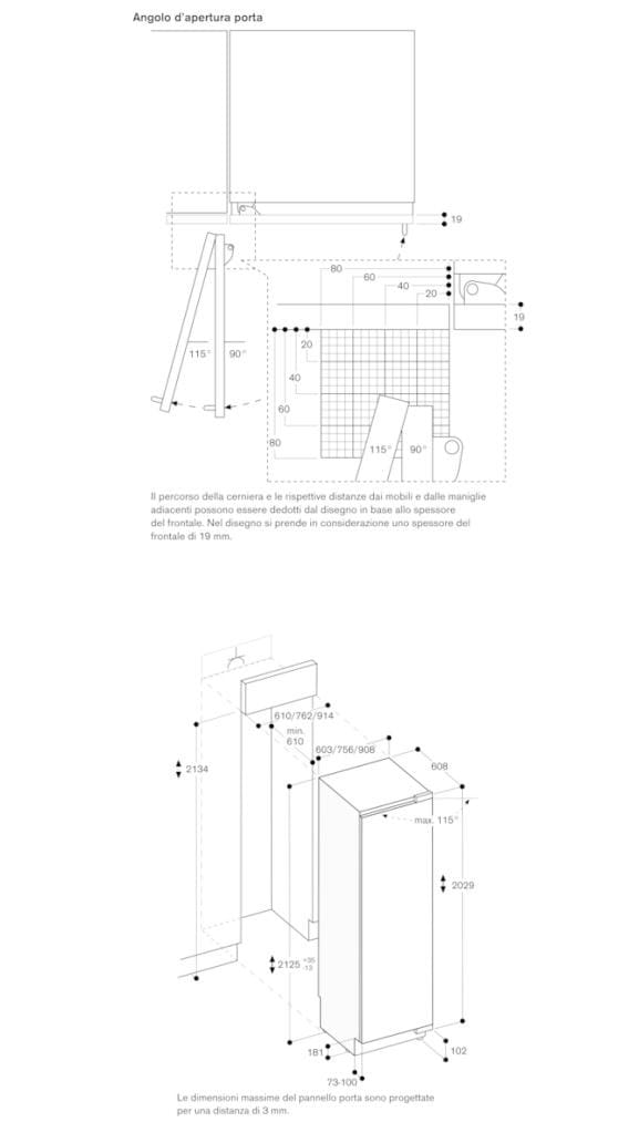 RC462305 Built-in single door refrigerator By Gaggenau