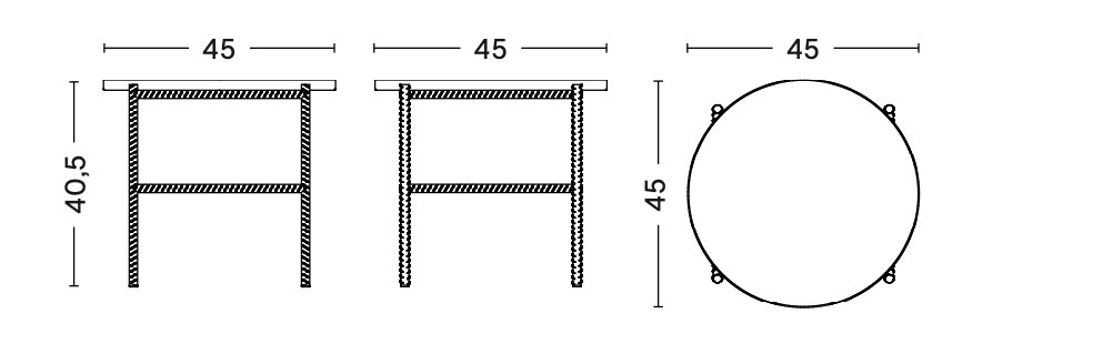 REBAR Round marble side table By Hay | design Sylvain Willenz