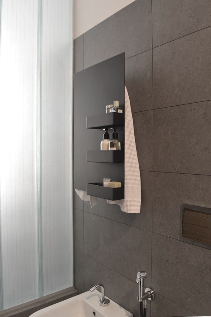 Scaldasalviette elettrico in alluminio a parete RECTANGLE & SHELVES By ...