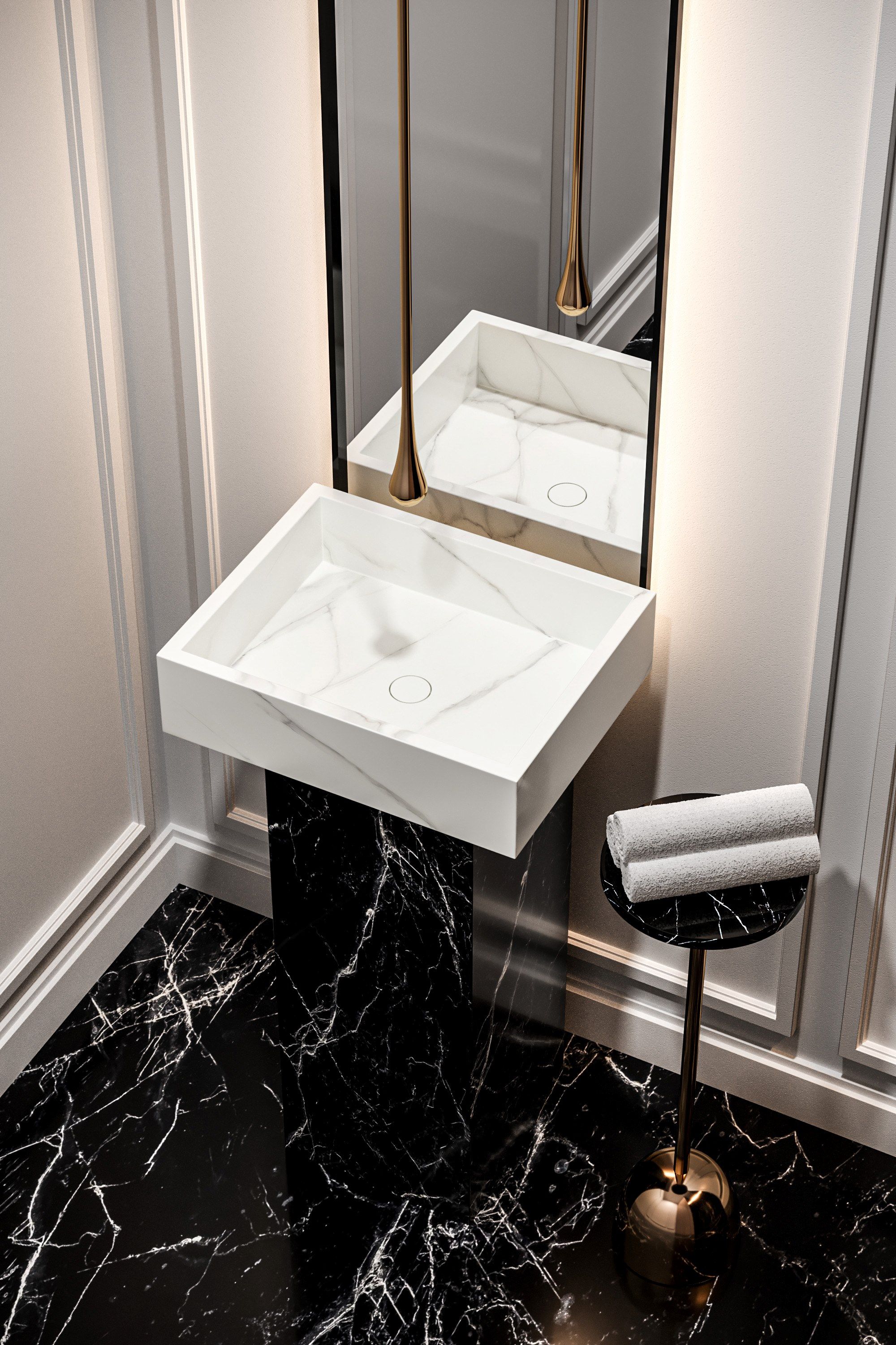 Countertop rectangular marble washbasin RECTANGULAR MARBLE SINK By ...