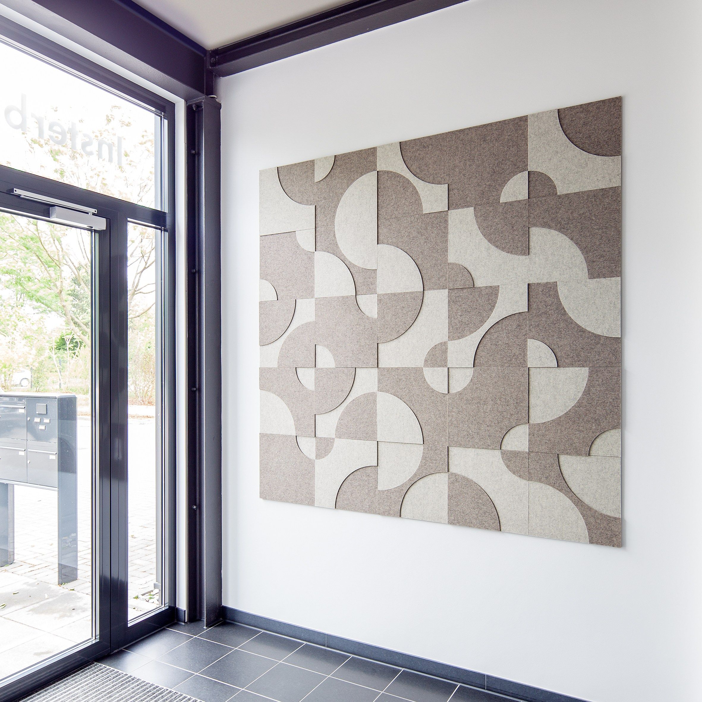 Wool felt Decorative acoustic panel RELIEF By HEY-SIGN