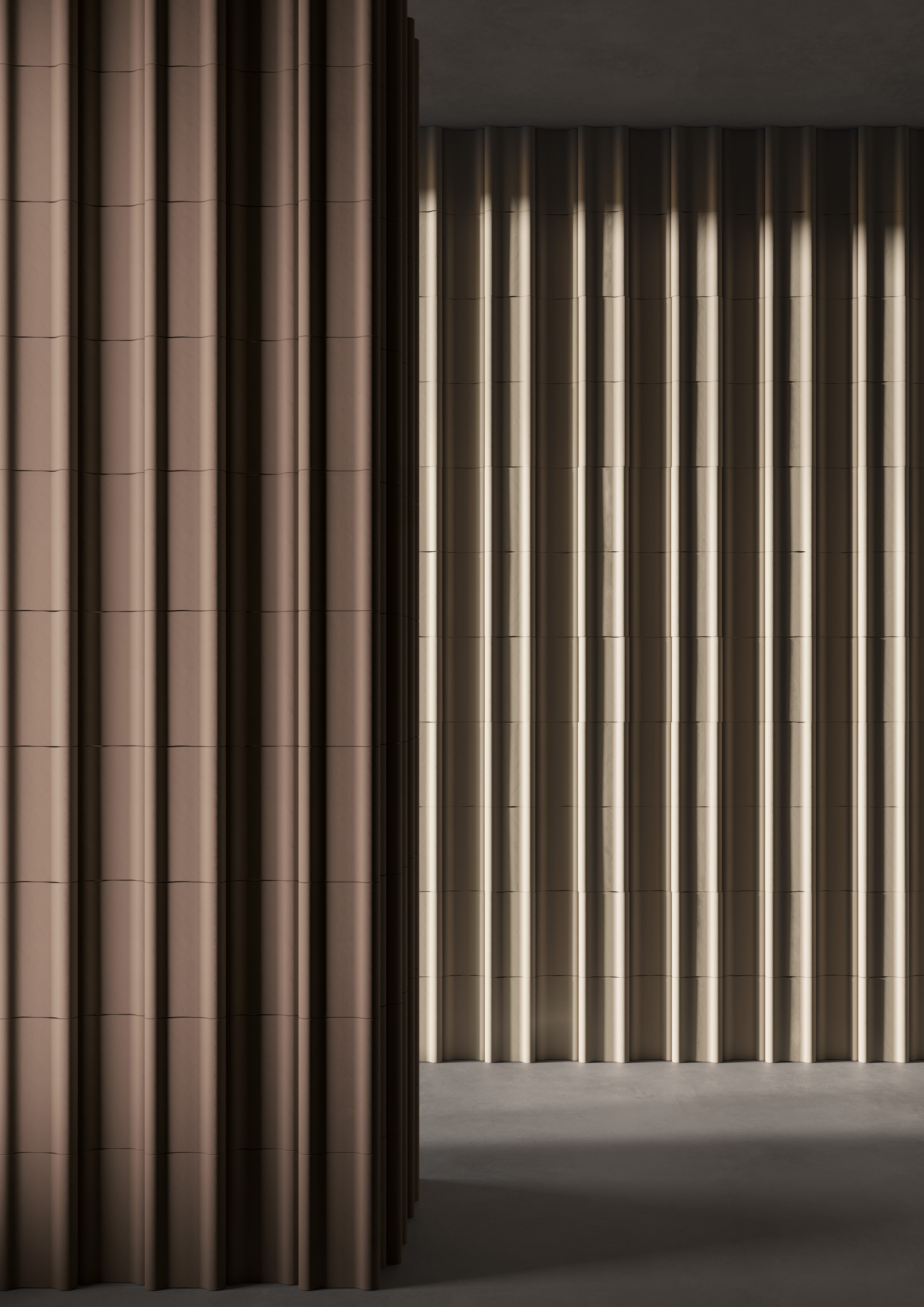 RENGA Pared divisoria By Mutina | design Vincent Van Duysen