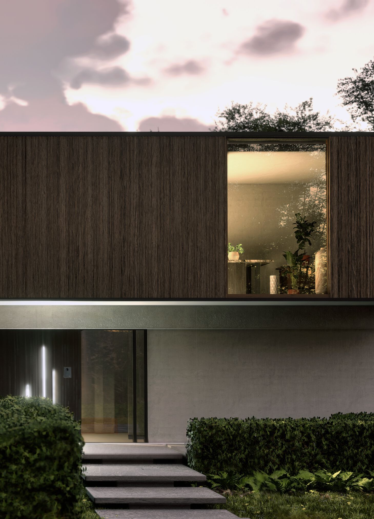 LINARTE WOOD DESIGN Aluminum façade cladding with a wood-like ...