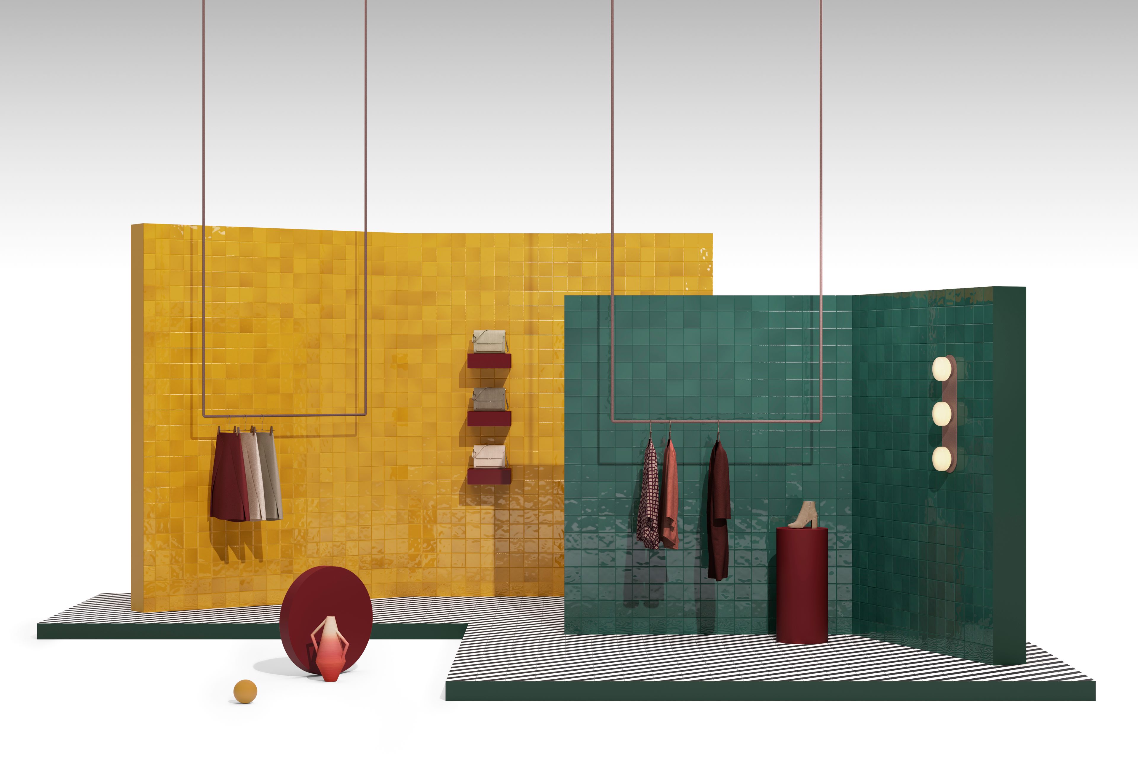 RETROMIX Porcelain stoneware wall/floor tiles By VitrA Bathrooms