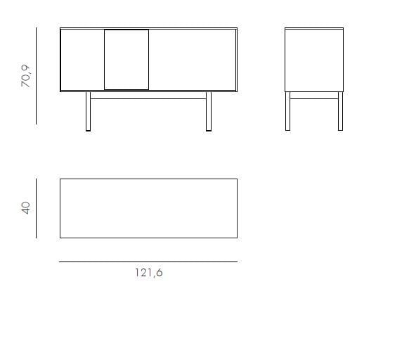 DETAILS Wooden sideboard with doors By Novamobili | design Edoardo Gherardi
