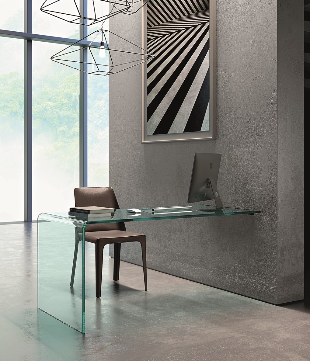 RIALTO L WALL MOUNTED Glass office desk By Fiam Italia