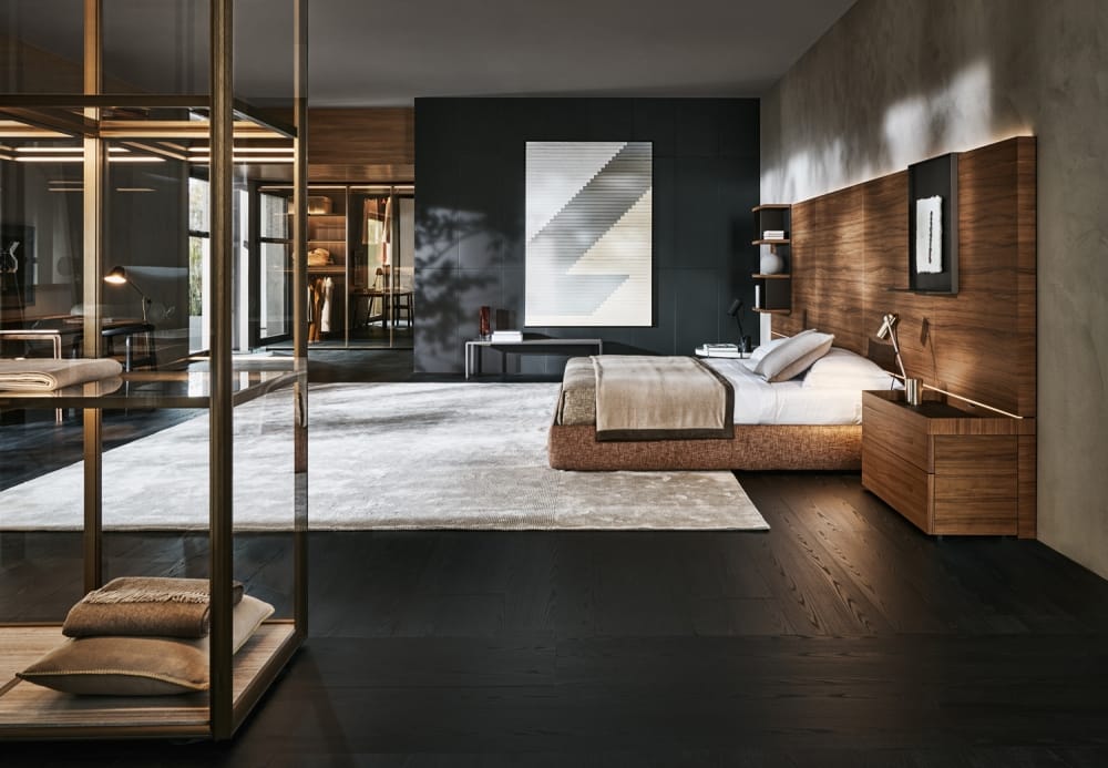 RIBBON Double bed with upholstered headboard By Molteni & C. | design ...