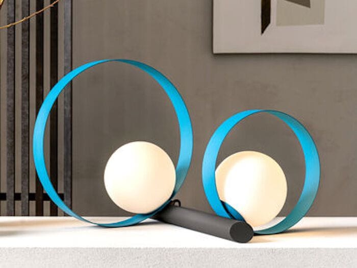 BUBBLE DUO DT Metal table lamp By RIFLESSI