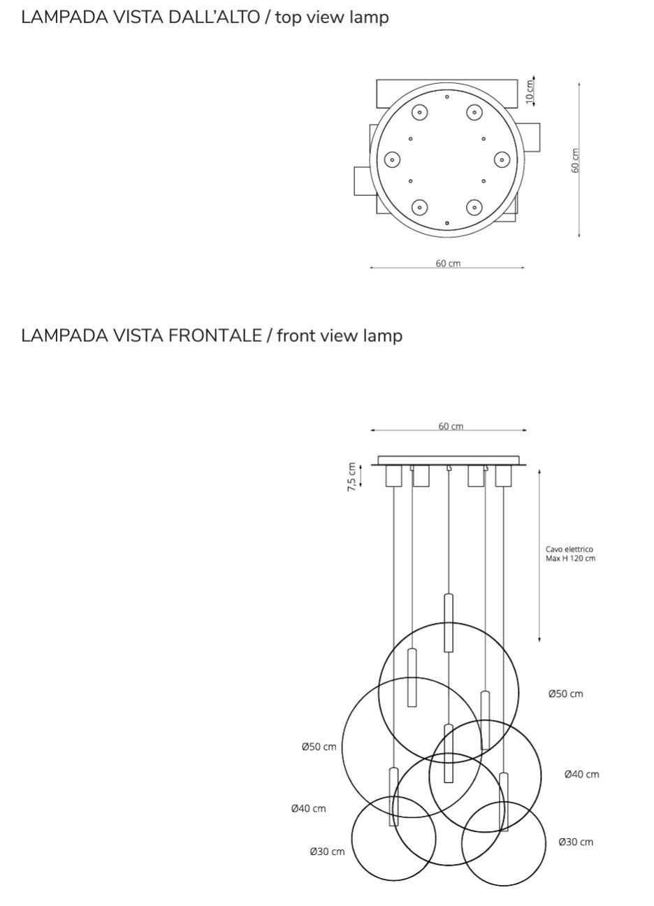 LED LOOP S6 LED metal pendant lamp By RIFLESSI