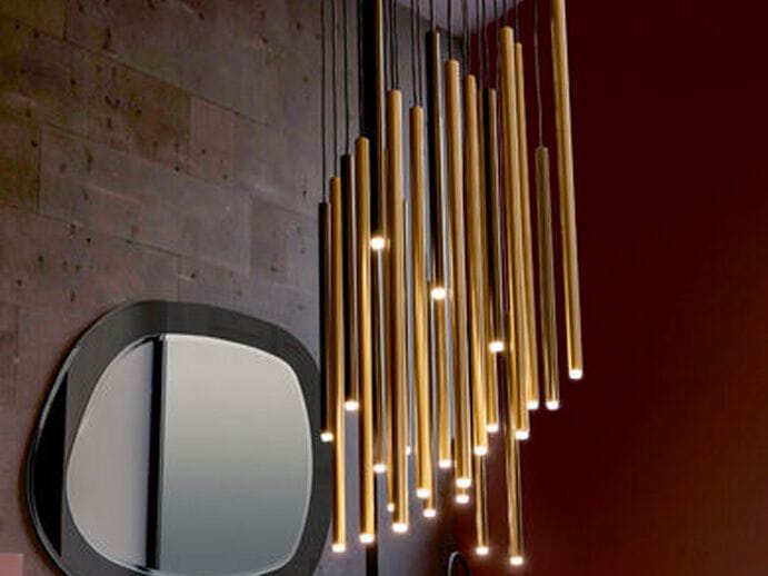 STILO S24 Painted metal pendant lamp By RIFLESSI