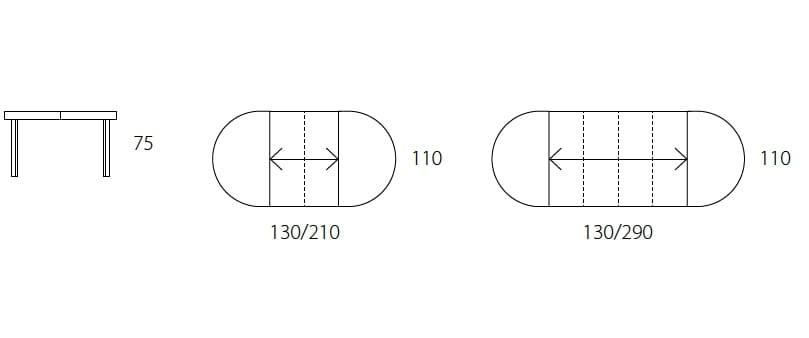 ZED Mesa extensible de comedor By RIFLESSI | design RIFLESSI