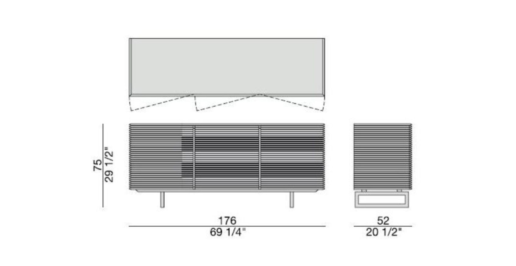 RIGA | Sideboard Walnut sideboard with doors By Porada | design ...