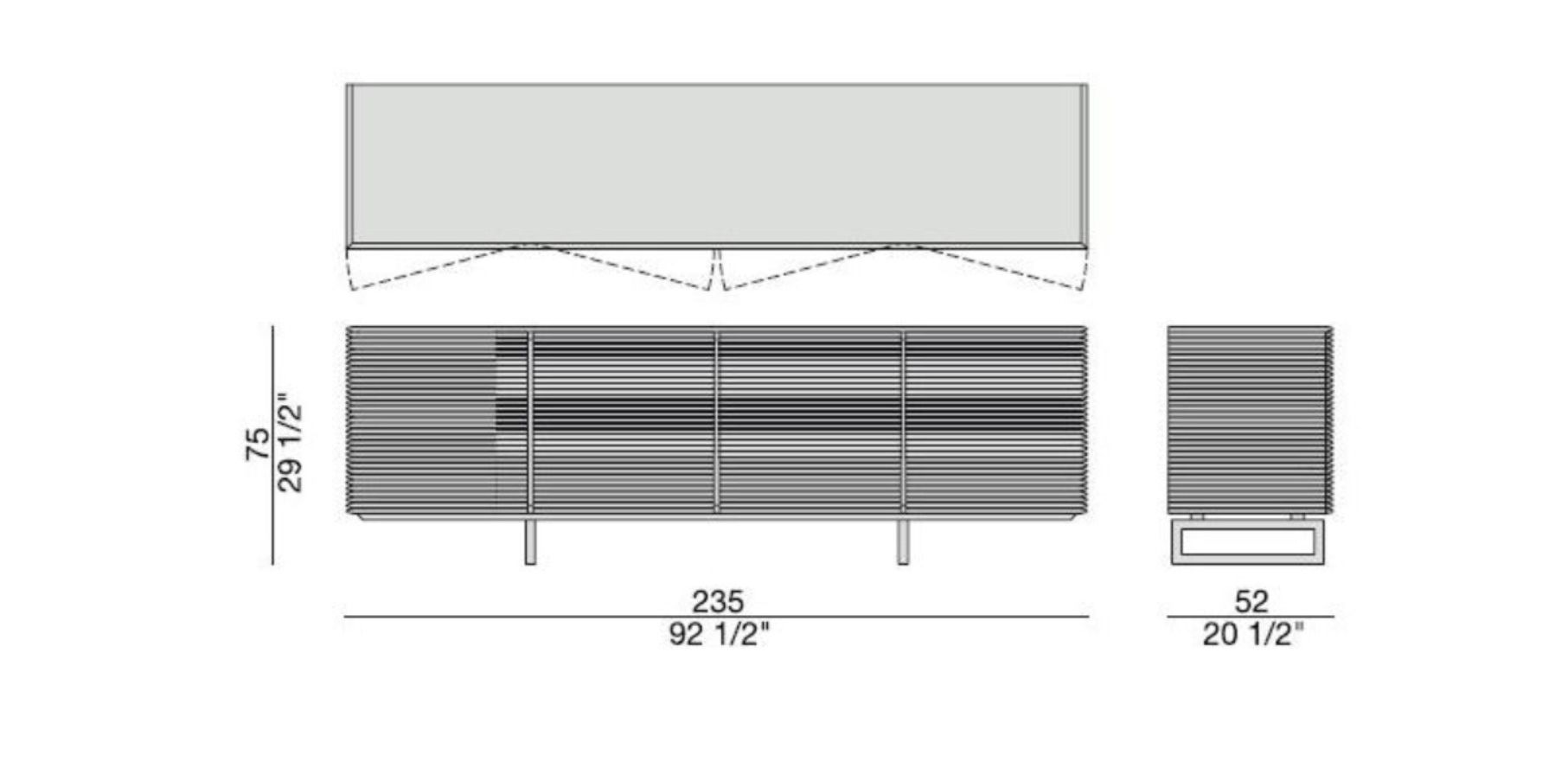 RIGA | Sideboard Walnut sideboard with doors By Porada | design ...