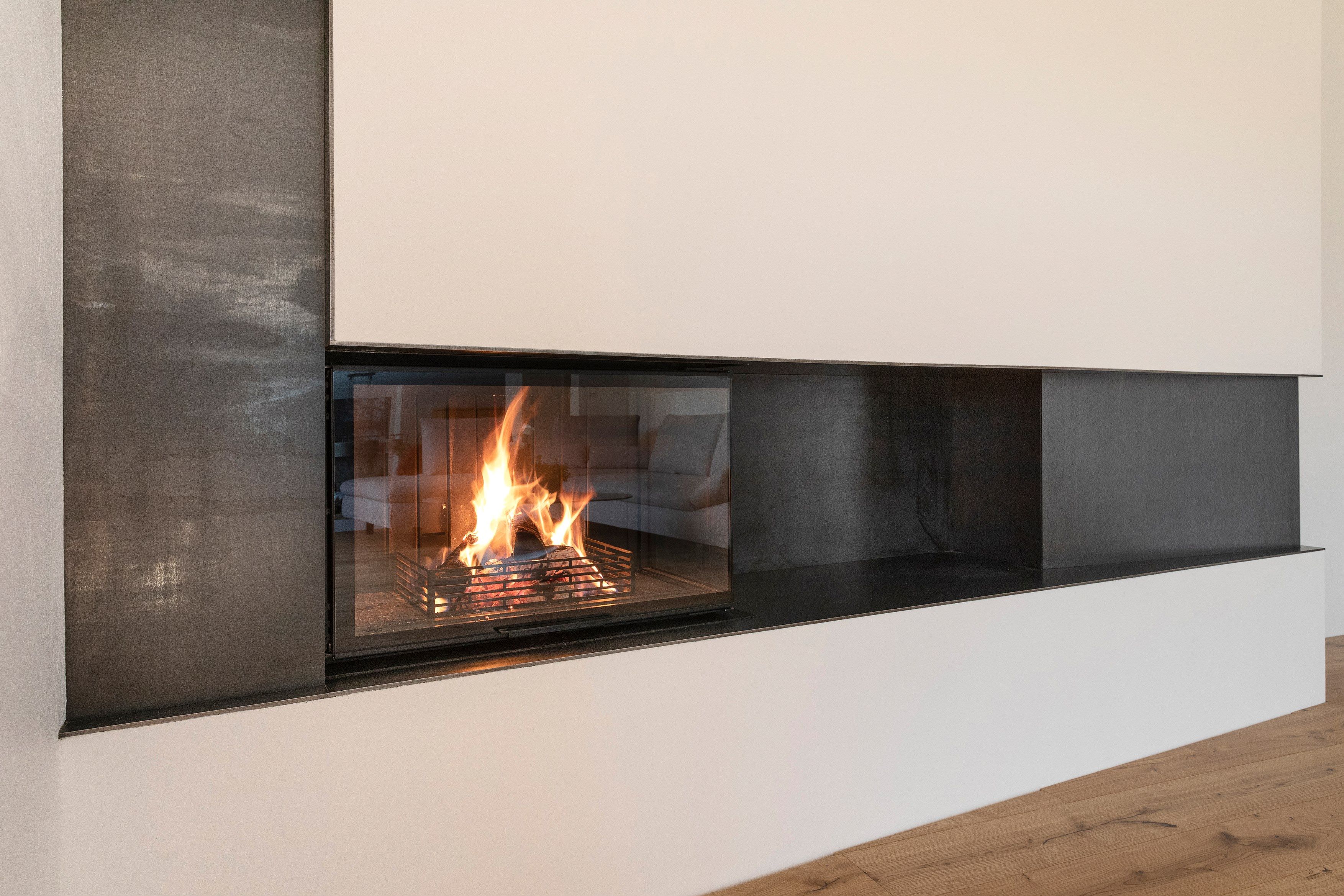 RII Caminetto a legna angolare By RUEGG