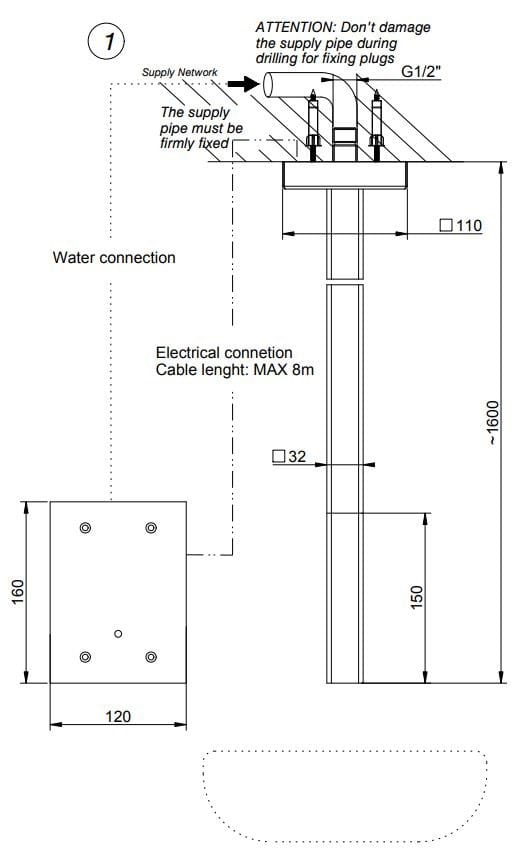 RILIEVO | Ceiling mounted washbasin tap By Gessi design HBA