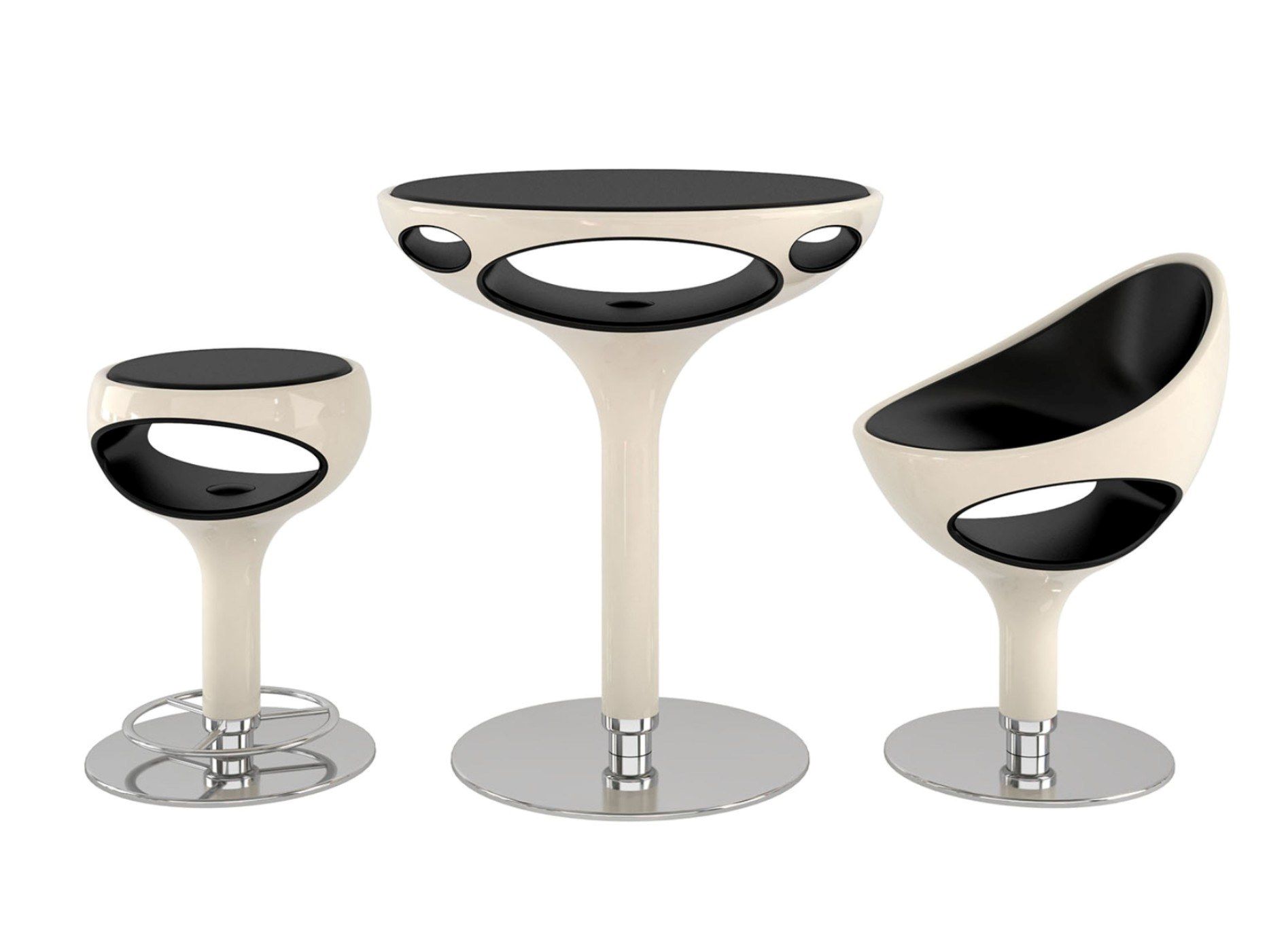 RING Round polyurethane high table By Giovannetti | design Giancarlo Zema