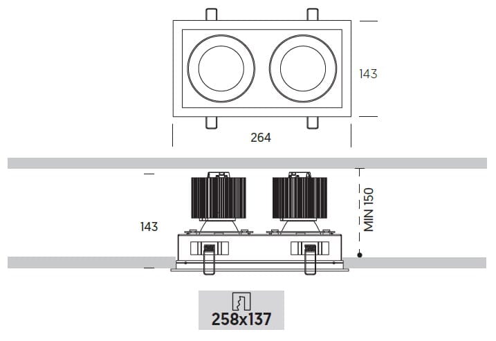 RINGO BOX 2.2 faretto By ONOK Lighting