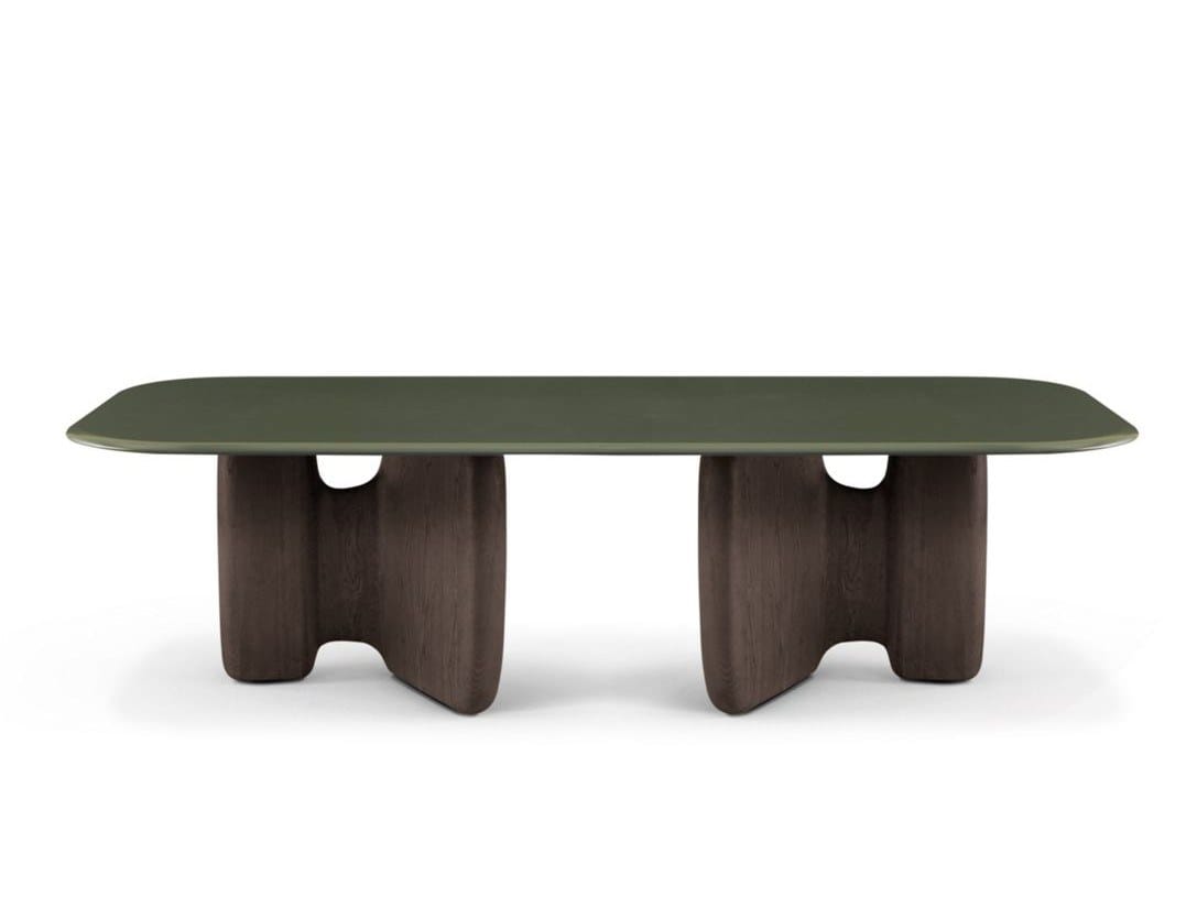 RIO IPANEMA Rectangular oak dining table By Roche Bobois | design Bruno Moinard
