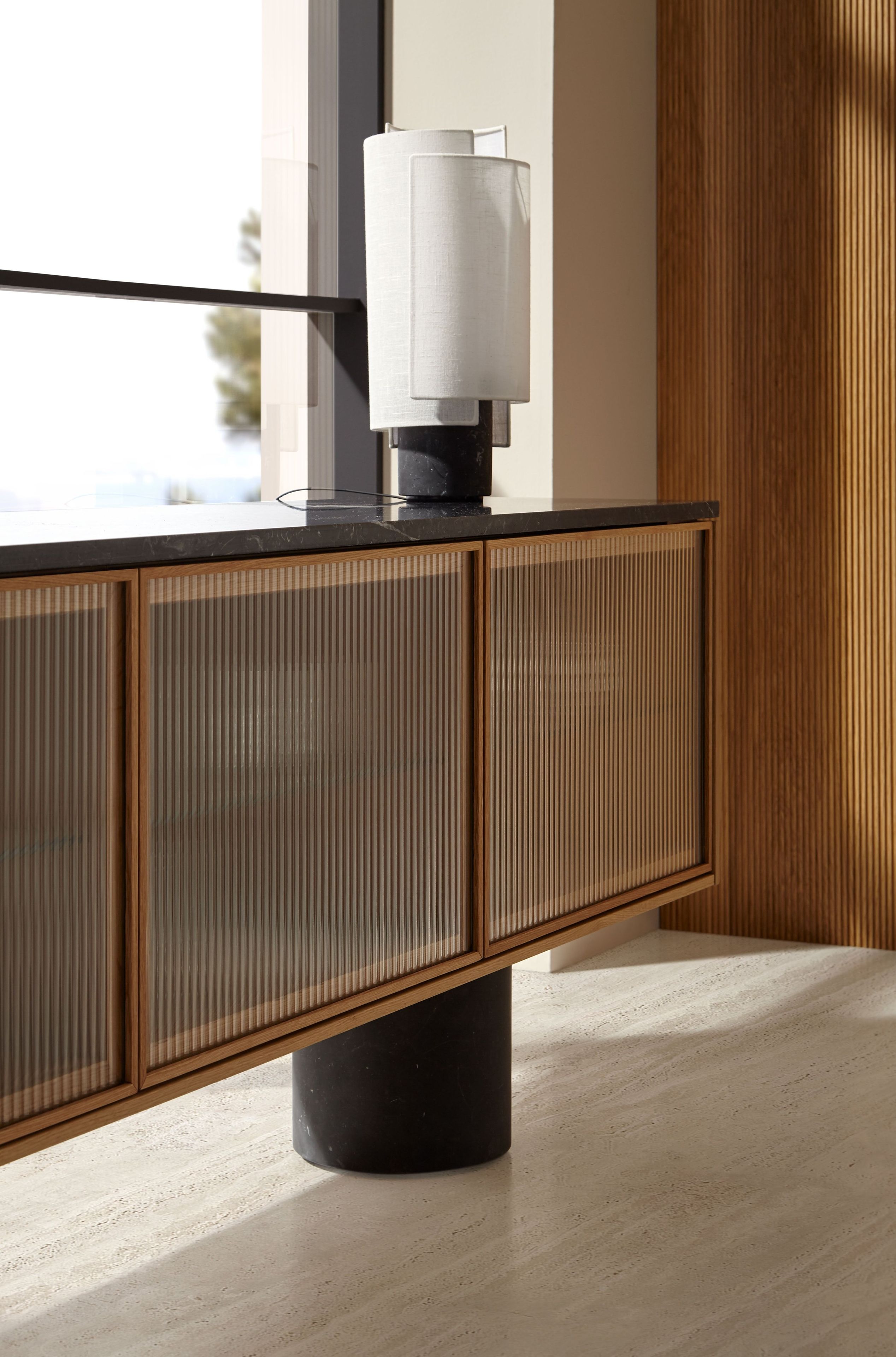 RIO Wooden sideboard with doors By Punt | design Sebastian Herkner