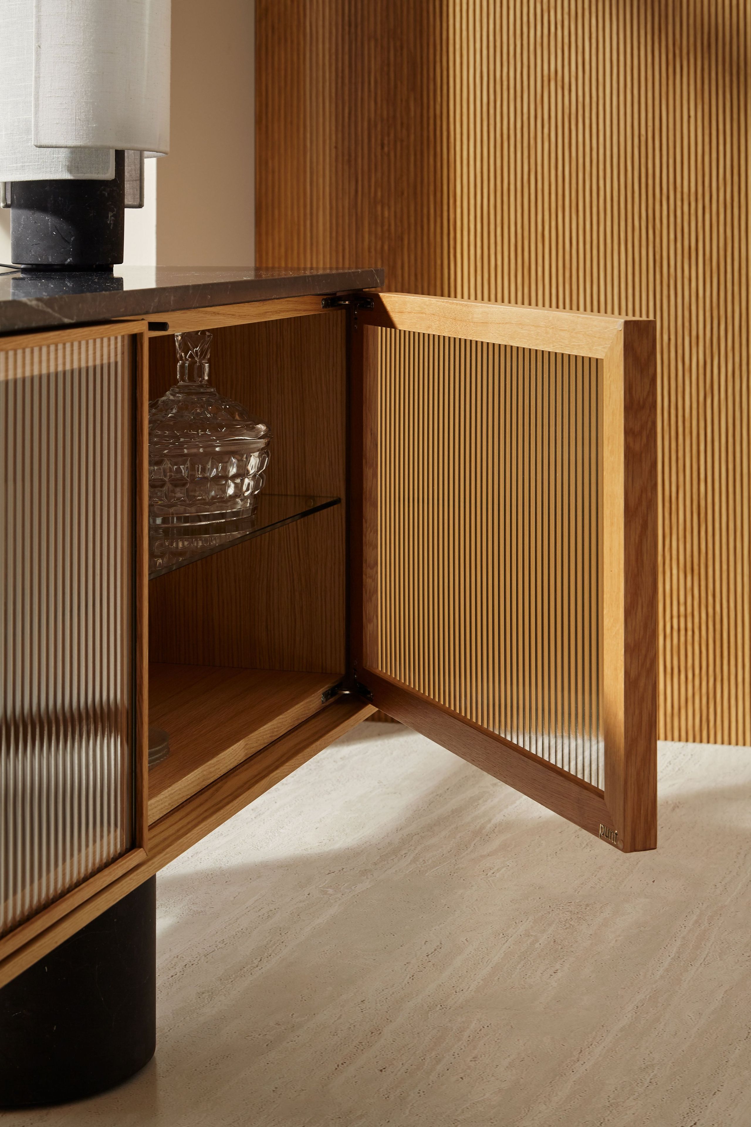 RIO Wooden sideboard with doors By Punt | design Sebastian Herkner