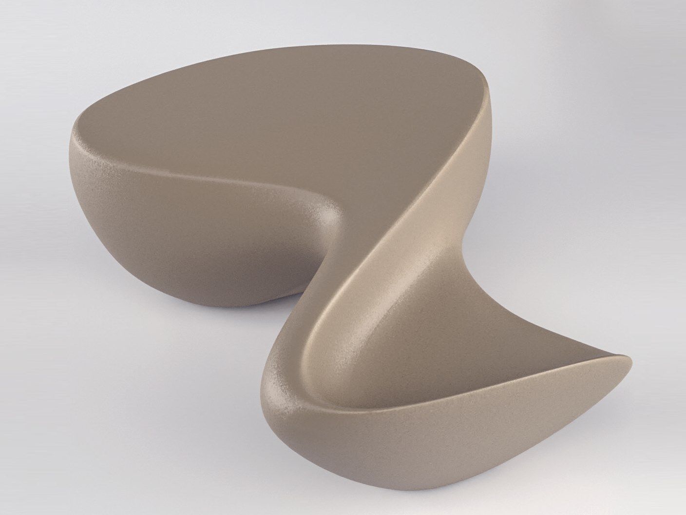 RIPPLE Polyethylene garden side table By Serralunga | design Zaha Hadid Design