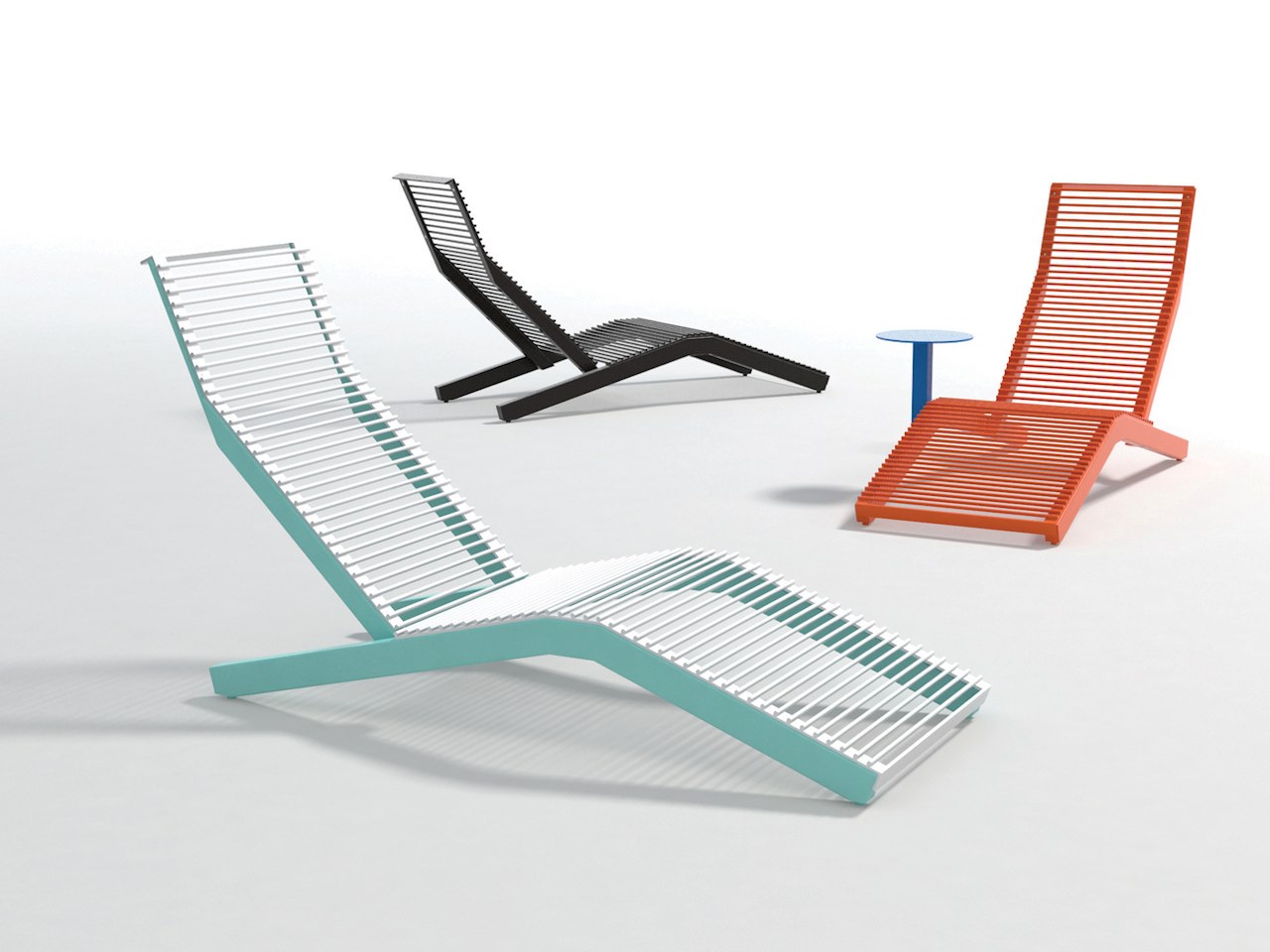 RIVAGE | Steel sun lounger By mmcité1 design David Karásek, Radek Hegmon