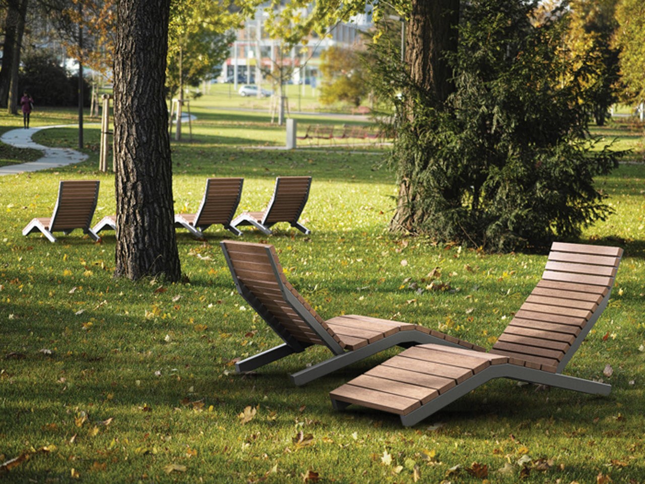 RIVAGE | Tumbona de jardín en acero y madera By mmcité1 diseño David ...