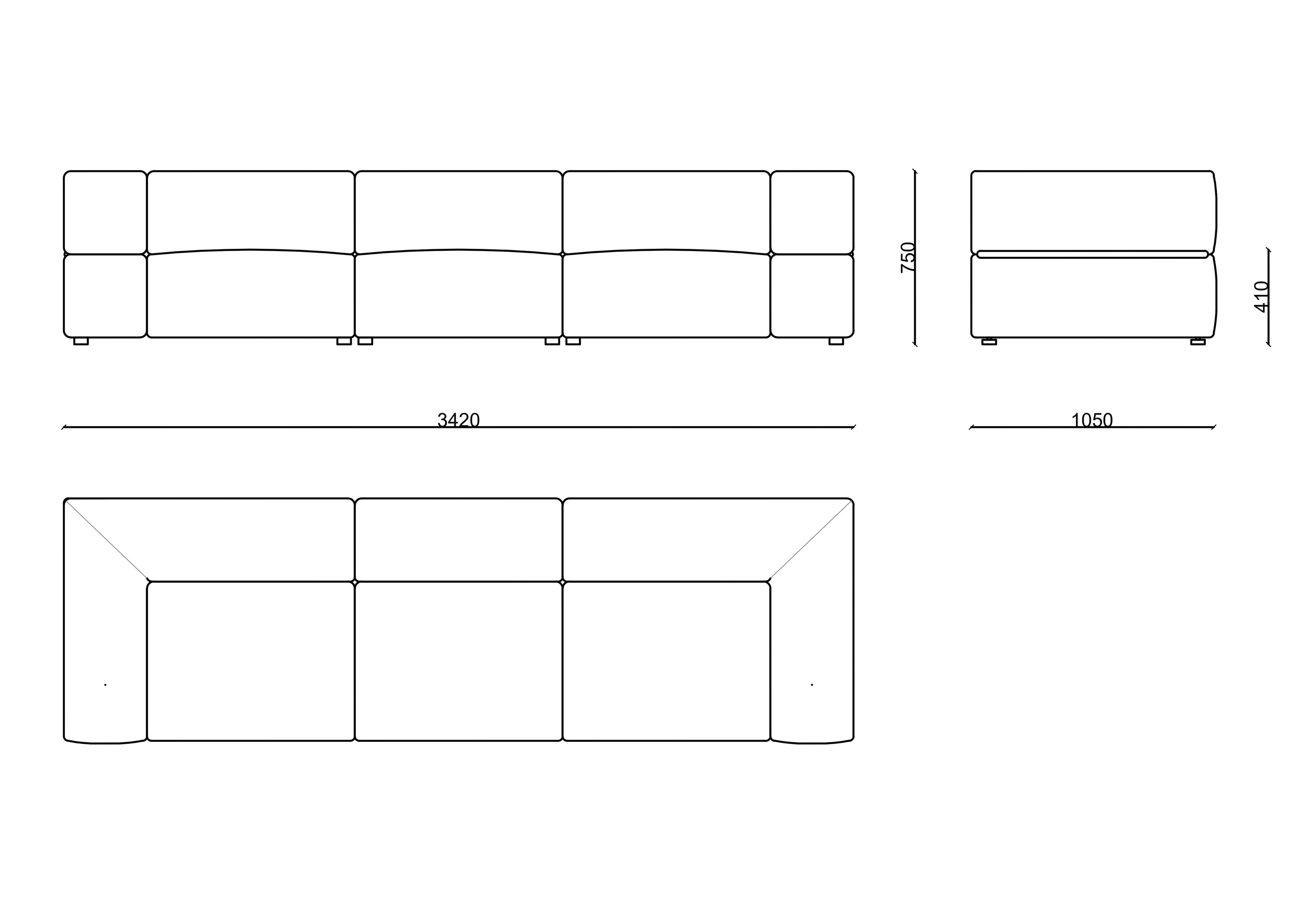 CASTLE Sofa By RIVATELIER