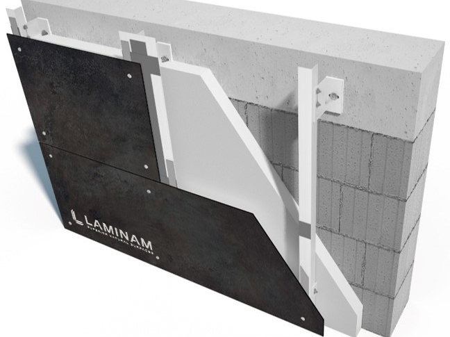 RIVETS/ VISIBLE FIXING Ventilated facade By Laminam