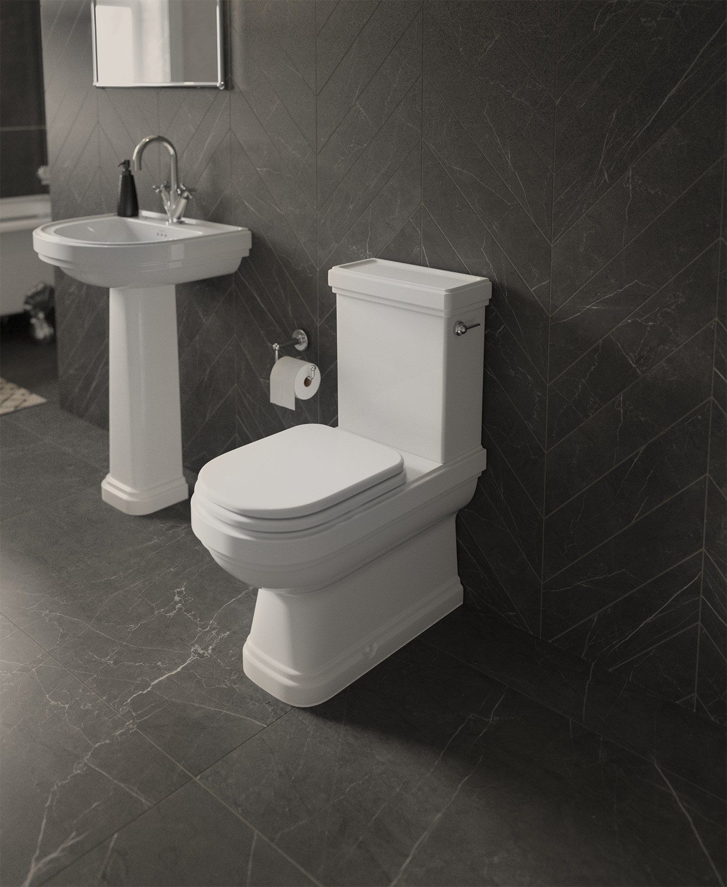RIVIERA | Toilet with external cistern Close-coupled Pan and Cistern By ...