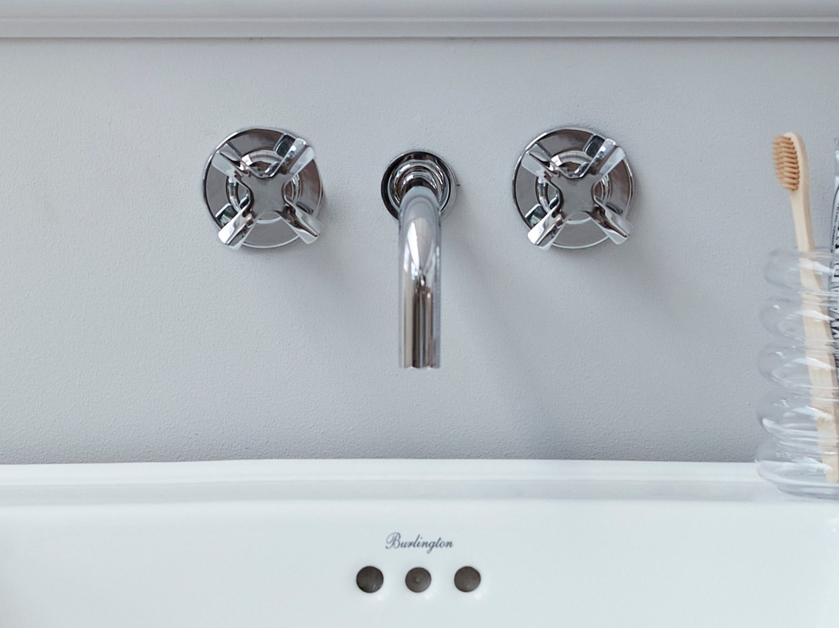 RIVIERA Wall-mounted Basin Mixer By Burlington Bathrooms