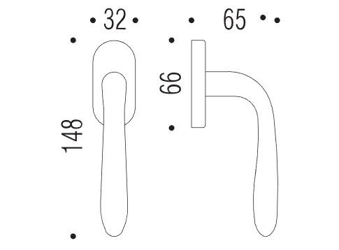ROBOT CD 42 DK/SM Maniglia per finestre By Colombo Design