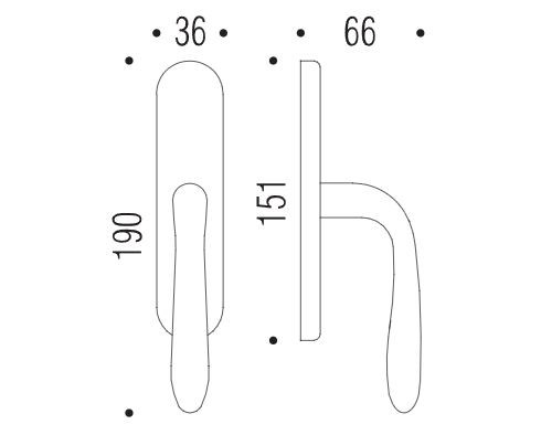 ROBOT CD 42 IM Maniglia per finestre By Colombo Design