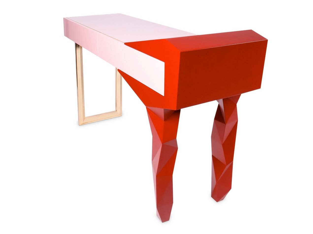 ROCKCONSOLE Wooden console table with drawers By ROYAL STRANGER