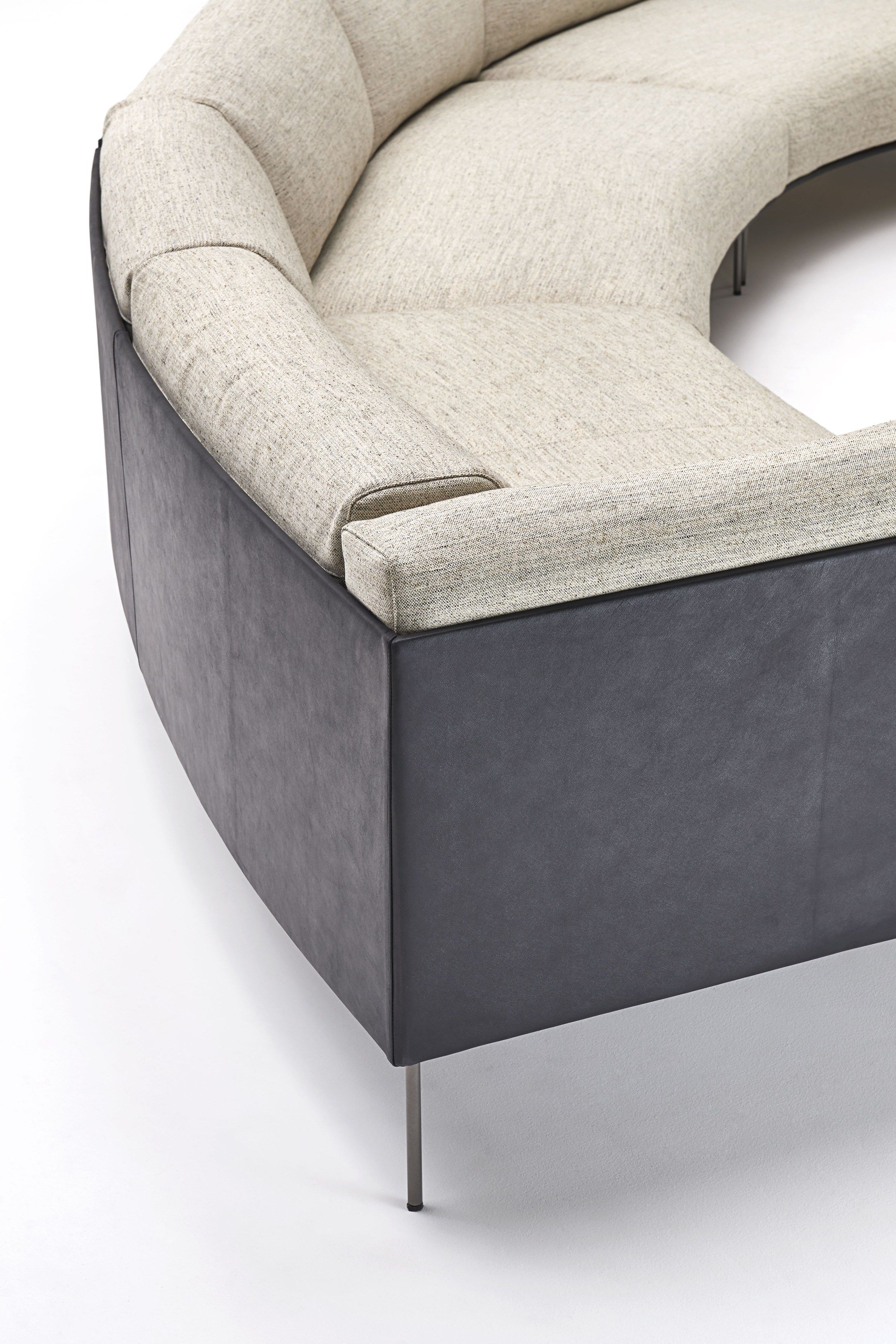 Curved fabric sofa with removable cover ROD BEAN By Living Divani ...