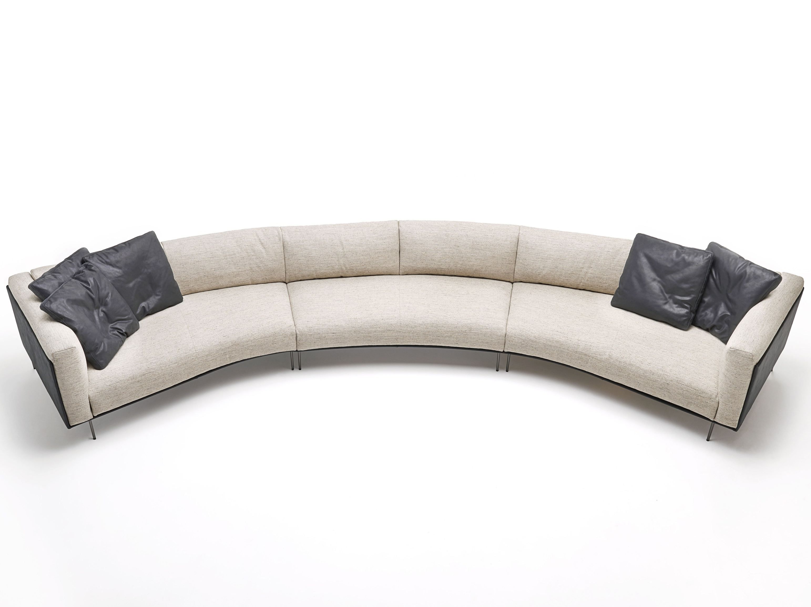 Curved fabric sofa with removable cover ROD BEAN By Living Divani ...
