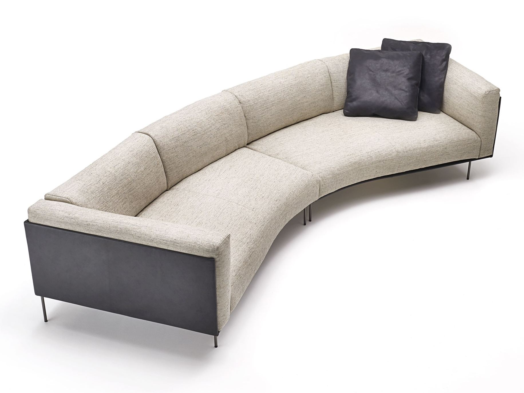 Canapé rond en tissu avec revêtement amovible ROD BEAN By Living Divani ...