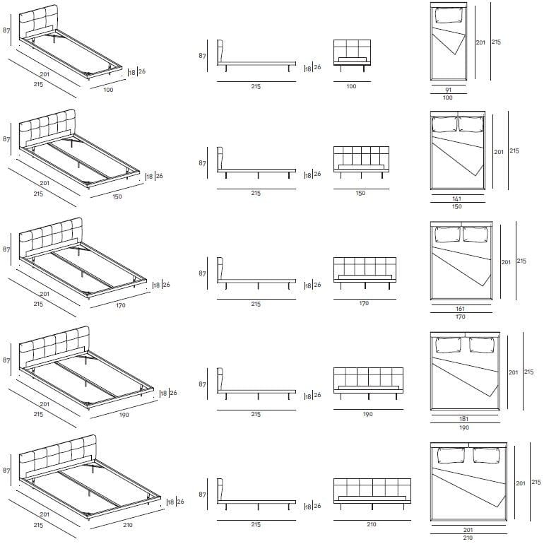 ROD | Bed By Living Divani design Piero Lissoni