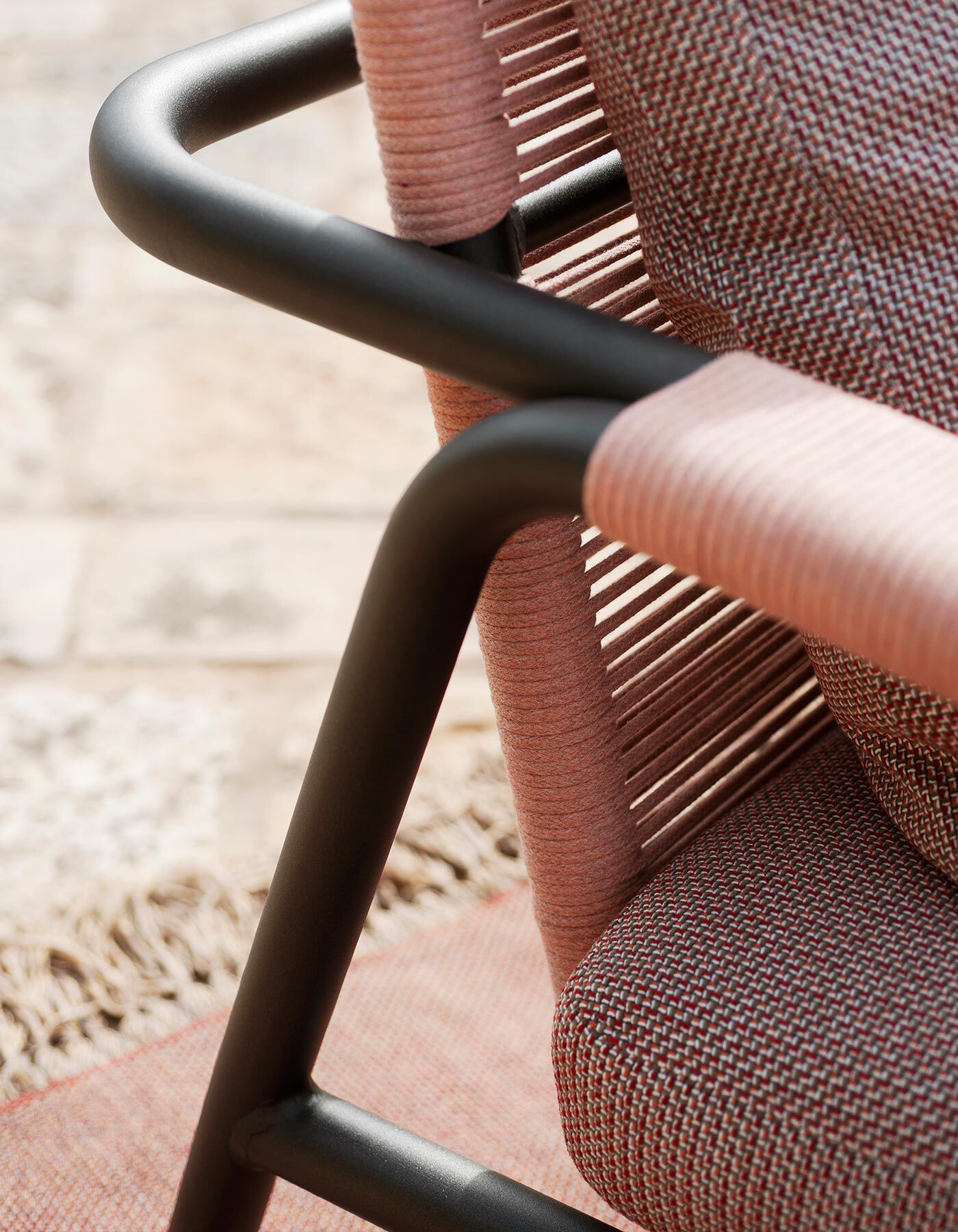 ASTRA Fabric garden armchair with armrests By RODA | design Rodolfo Dordoni