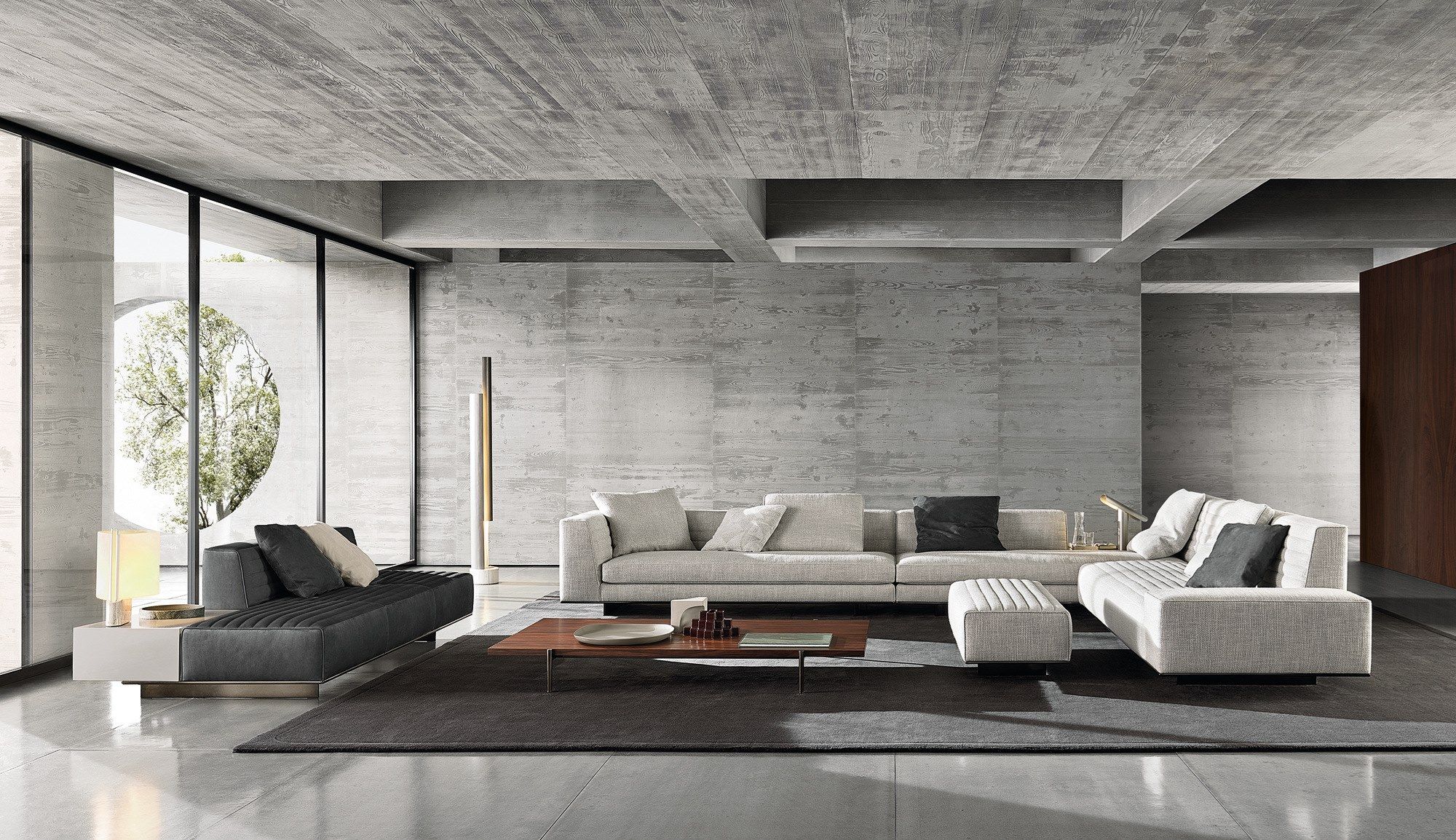 ROGER Sectional fabric sofa By Minotti | design Rodolfo Dordoni