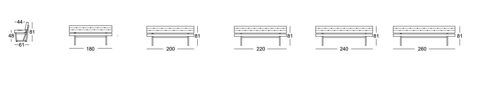 ROLF BENZ 624 | Fabric bench By Rolf Benz design BECK DESIGN
