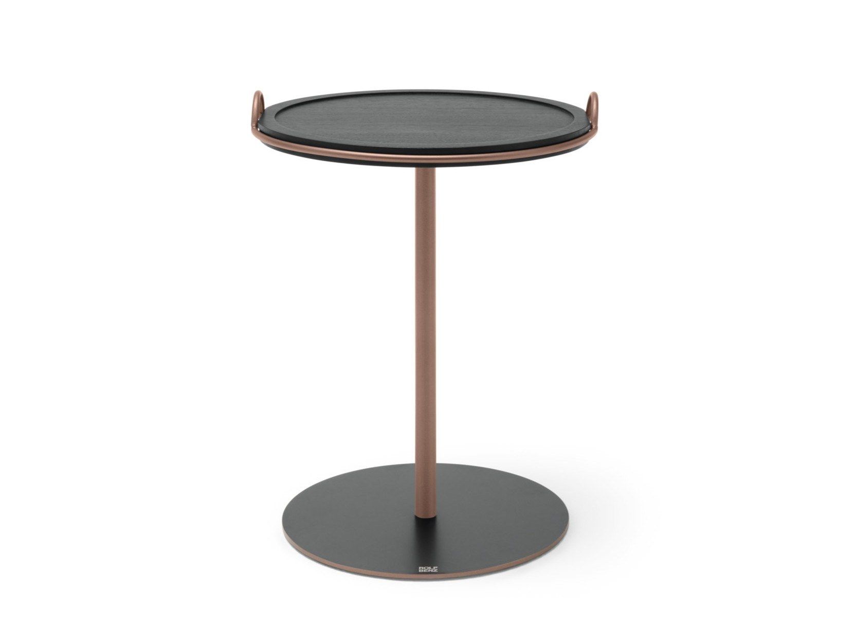 ROLF BENZ 922 Round solid wood high side table By Rolf Benz