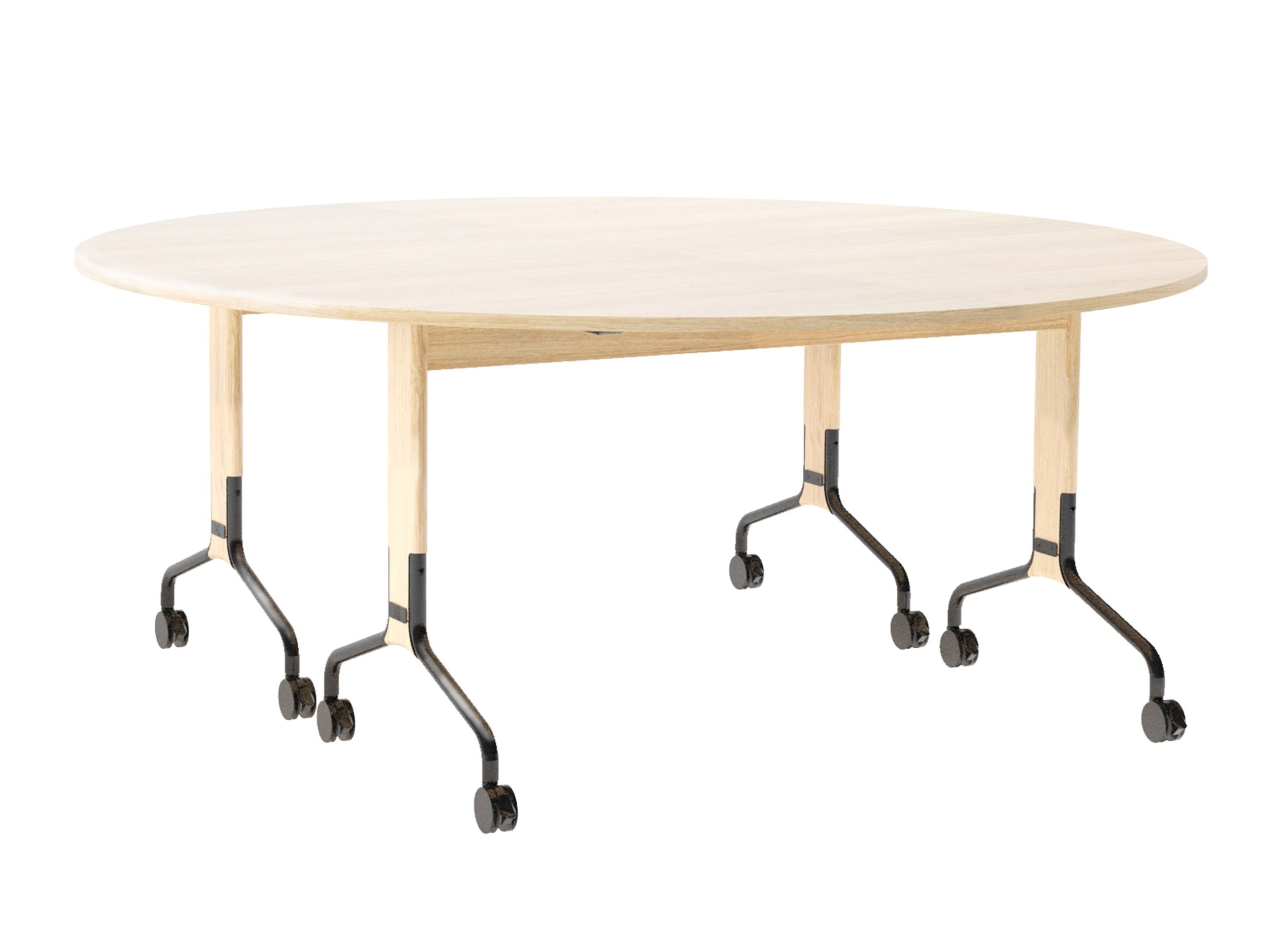 ROLLO Round drop-leaf wood veneer table By Karl Andersson | design Axel ...