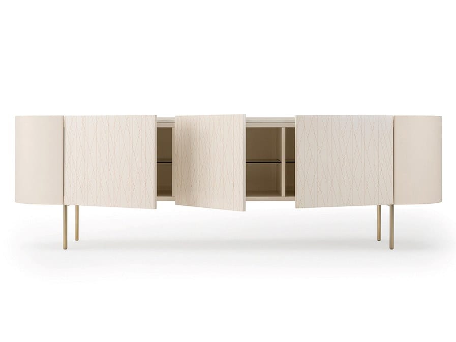 ROMA Wooden sideboard with doors By Turri | design Monica Armani