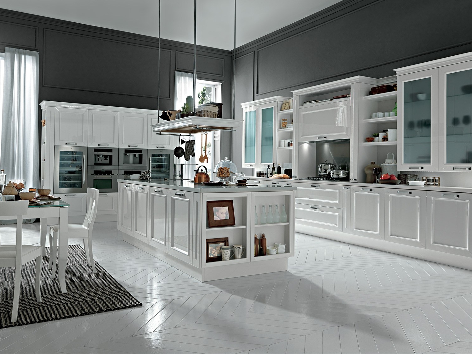 ROMANTICA | Kitchen with island By Febal Casa design Alfredo Zengiaro