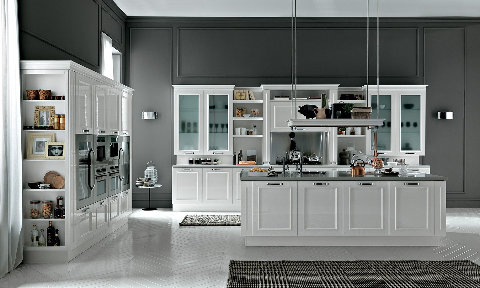 ROMANTICA | Kitchen with island By Febal Casa design Alfredo Zengiaro
