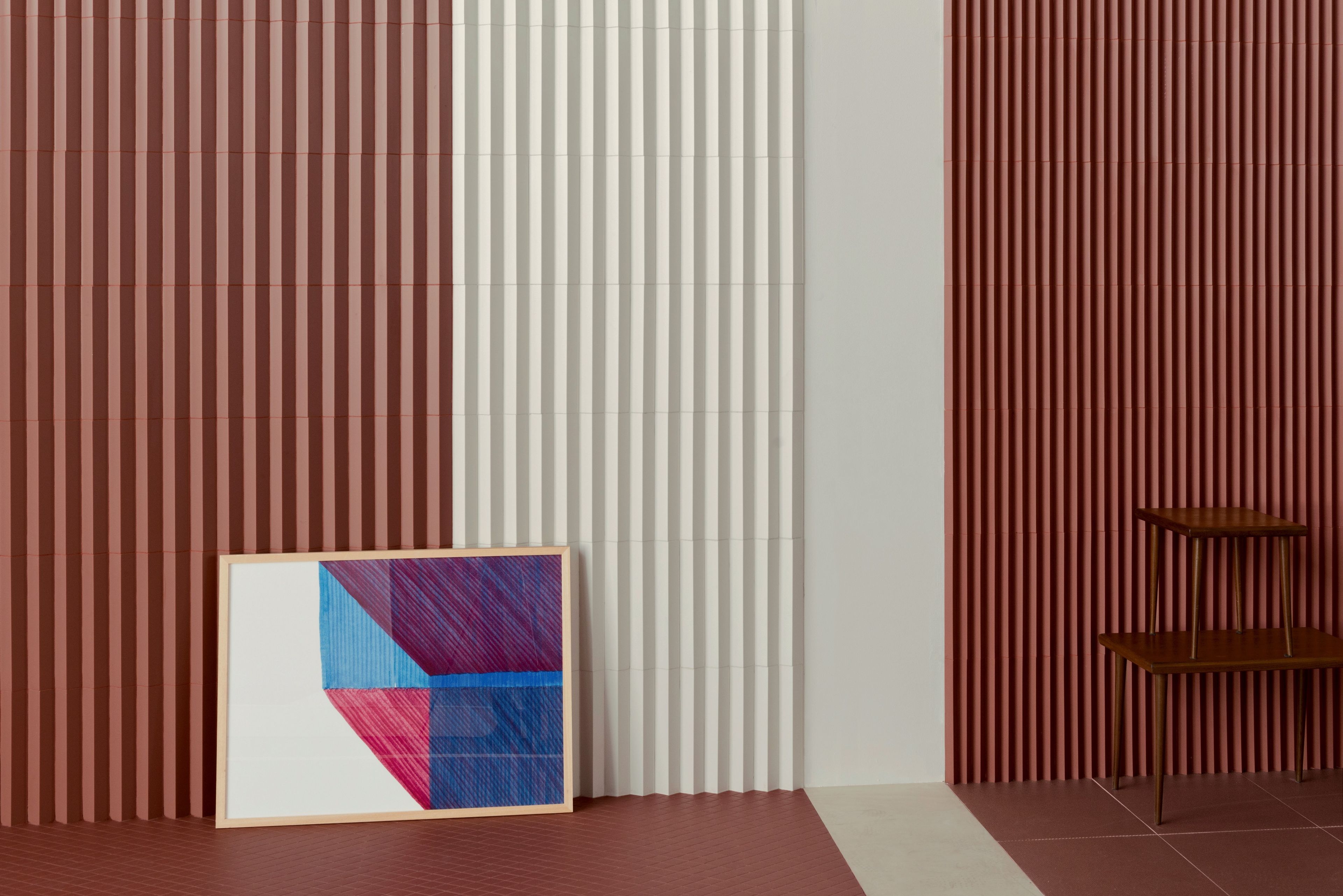 ROMBINI TRIANGLE RED Porcelain stoneware 3D Wall Cladding By Mutina ...